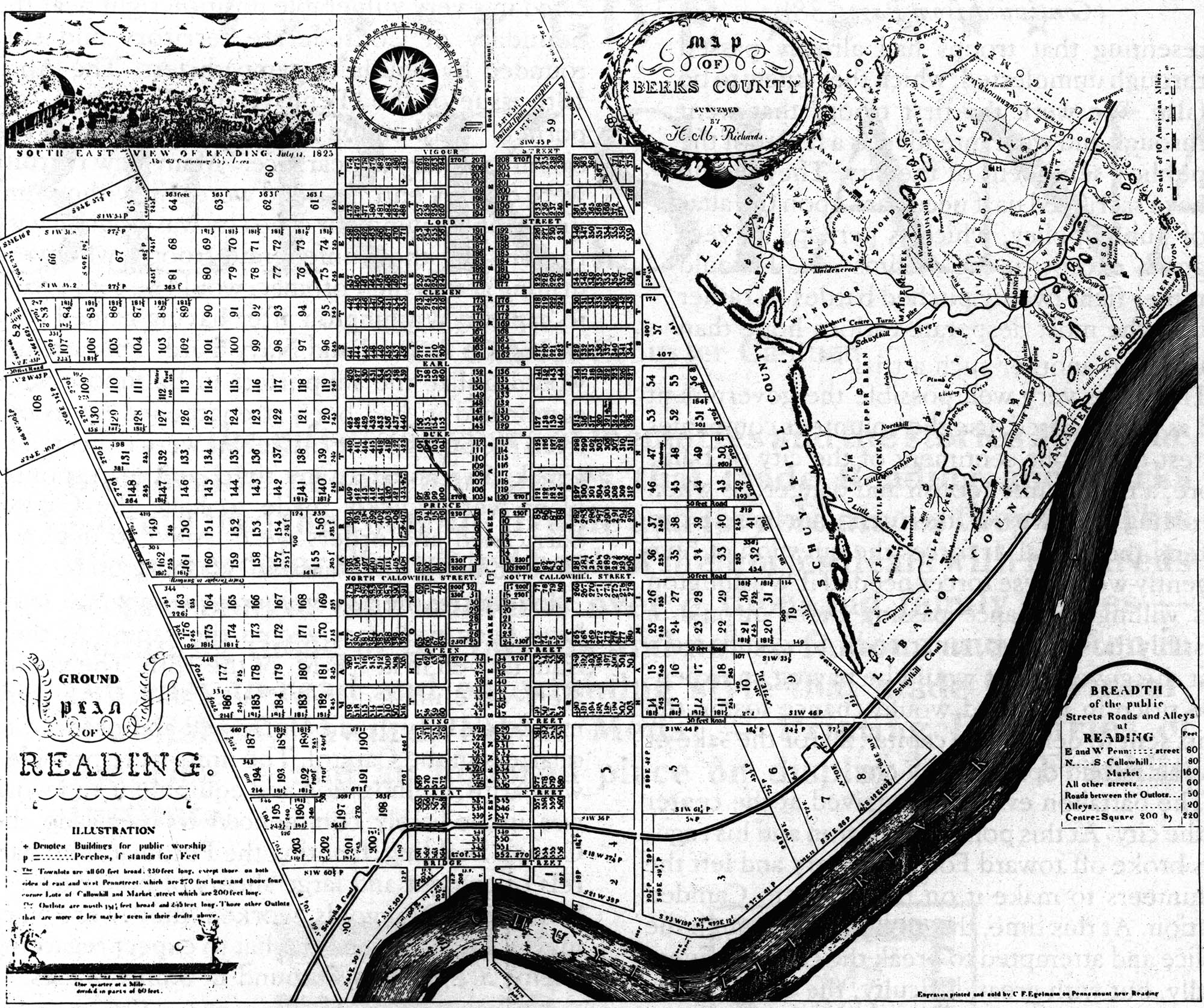 Layout of the Town of Reading - GoReadingBerks / Reading Berks History
